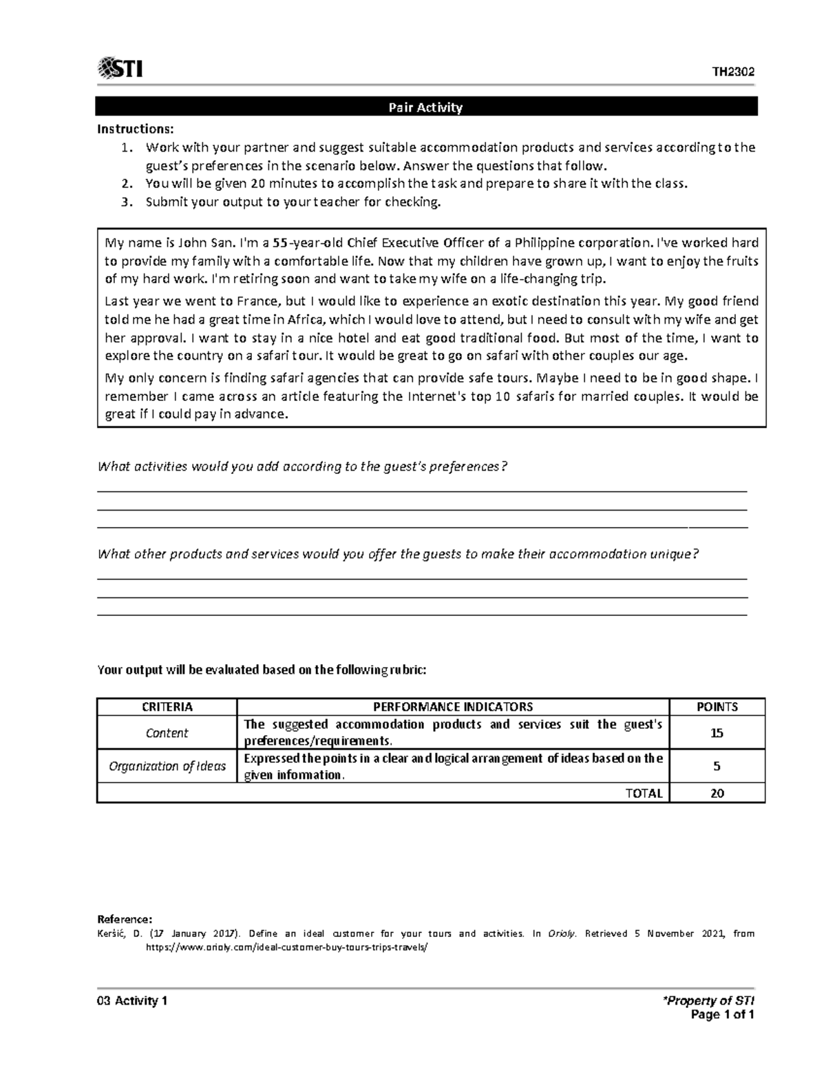 03 Activity 1(4)-unlocked - TH 03 Activity 1 *Property of STI Page 1 of ...