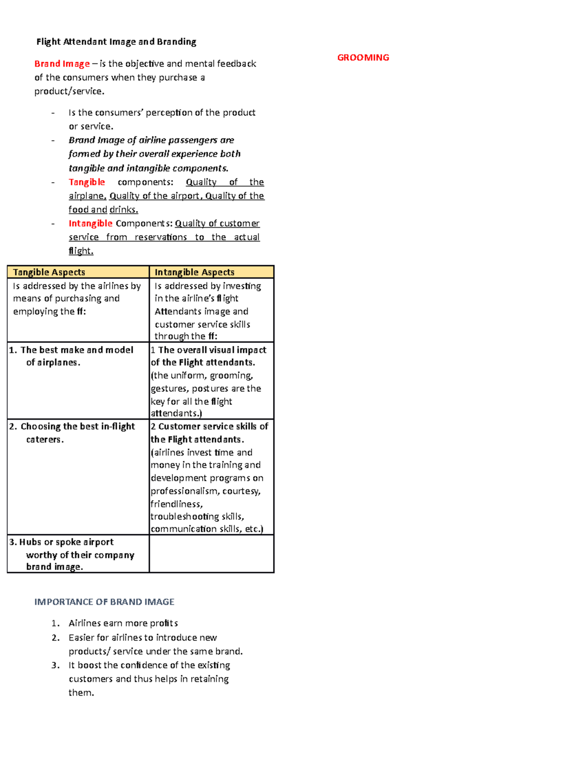 Flight Attendant Image and Branding Notes - Flight Attendant Image and ...