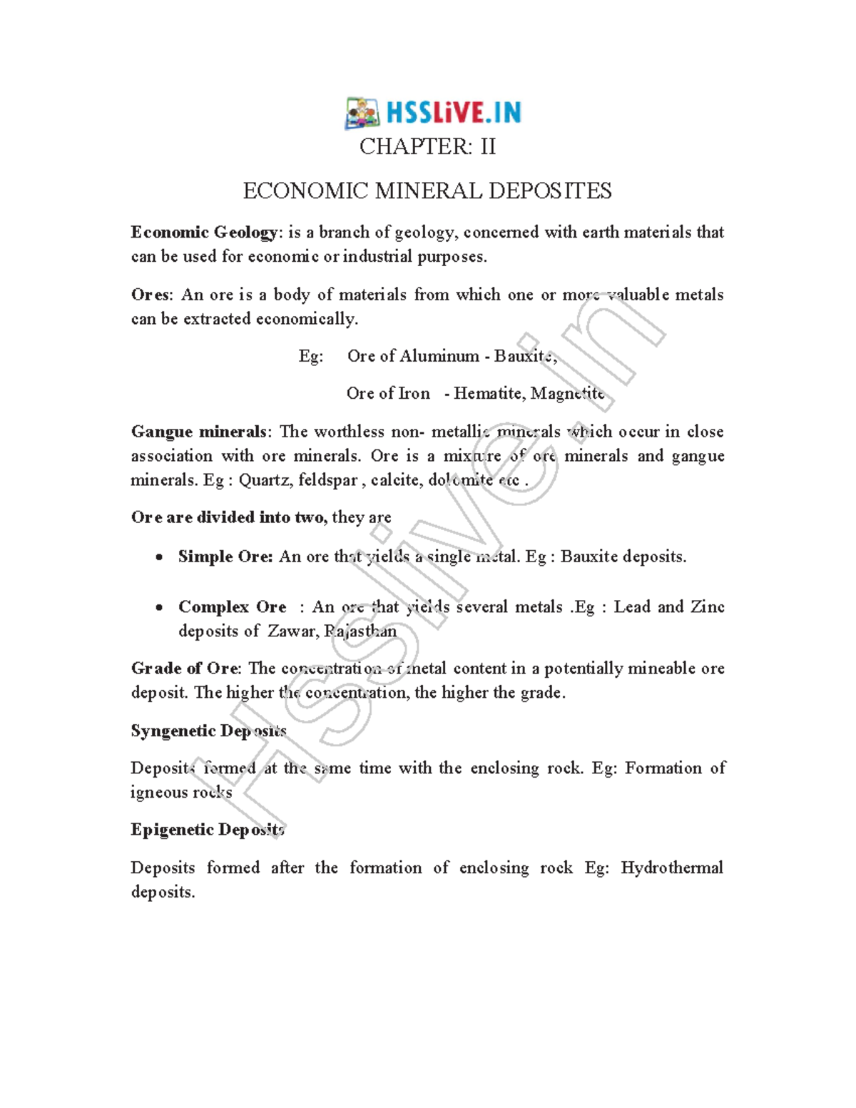-geology-2-economic-minaral-deposits, with question and answers ...