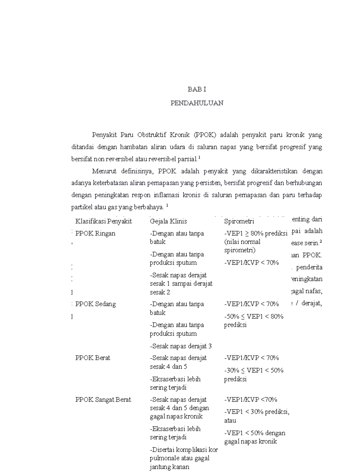 Laporan Kasus PPOK fix - BAB I PENDAHULUAN Penyakit Paru Obstruktif ...