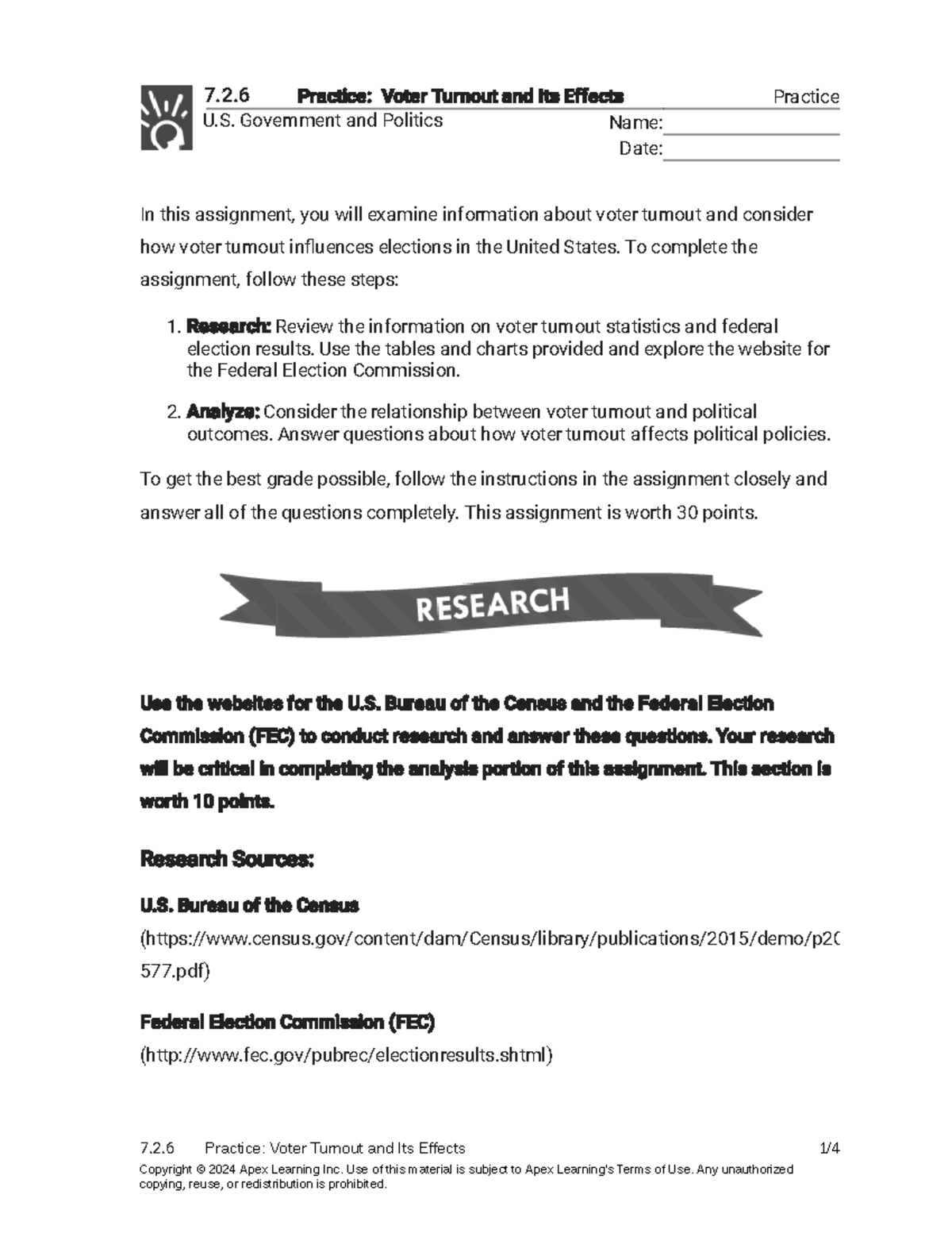 7.2.6 Practice - Voter Turnout and Its Effects (Practice) - Practice ...