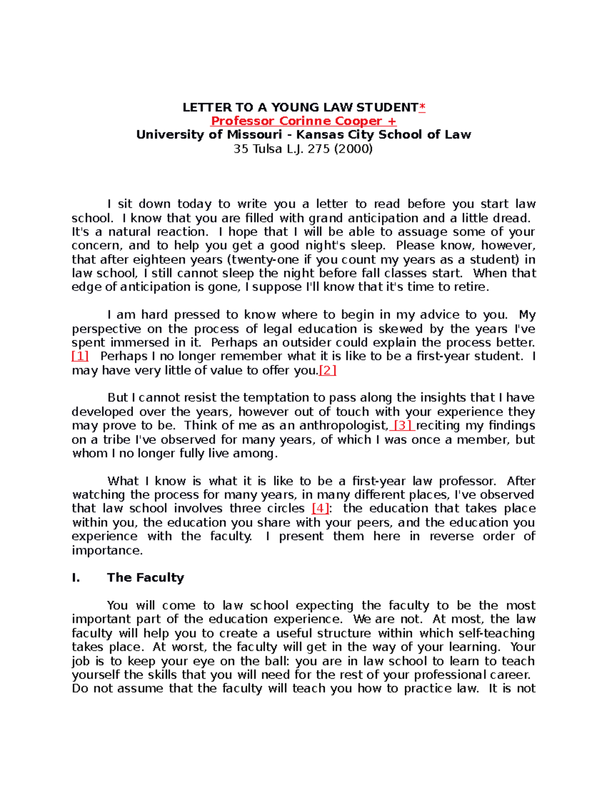 0. Letter to a Young Law Student - LETTER TO A YOUNG LAW STUDENT ...