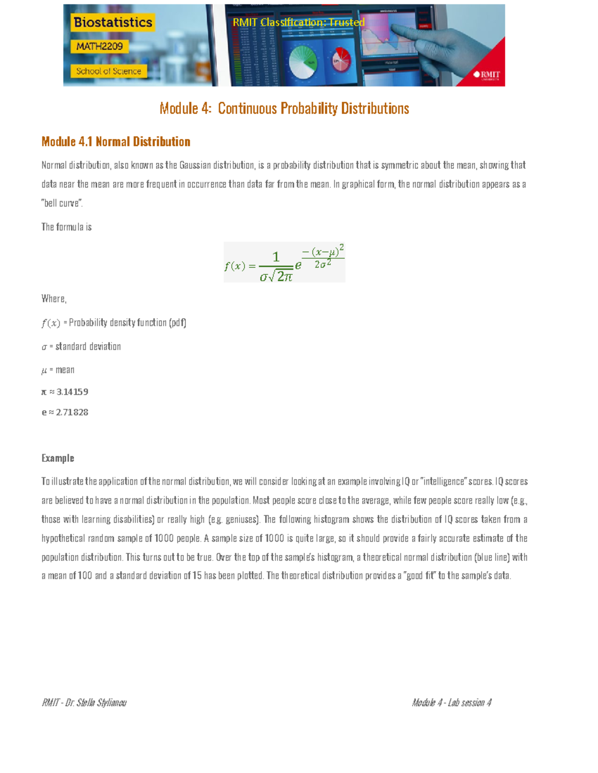 Help File-Module 4 Continuous Probability Distributions- MATH2209 ... Help File-Module 4 Continuous Probability Distributions- MATH2209 ...