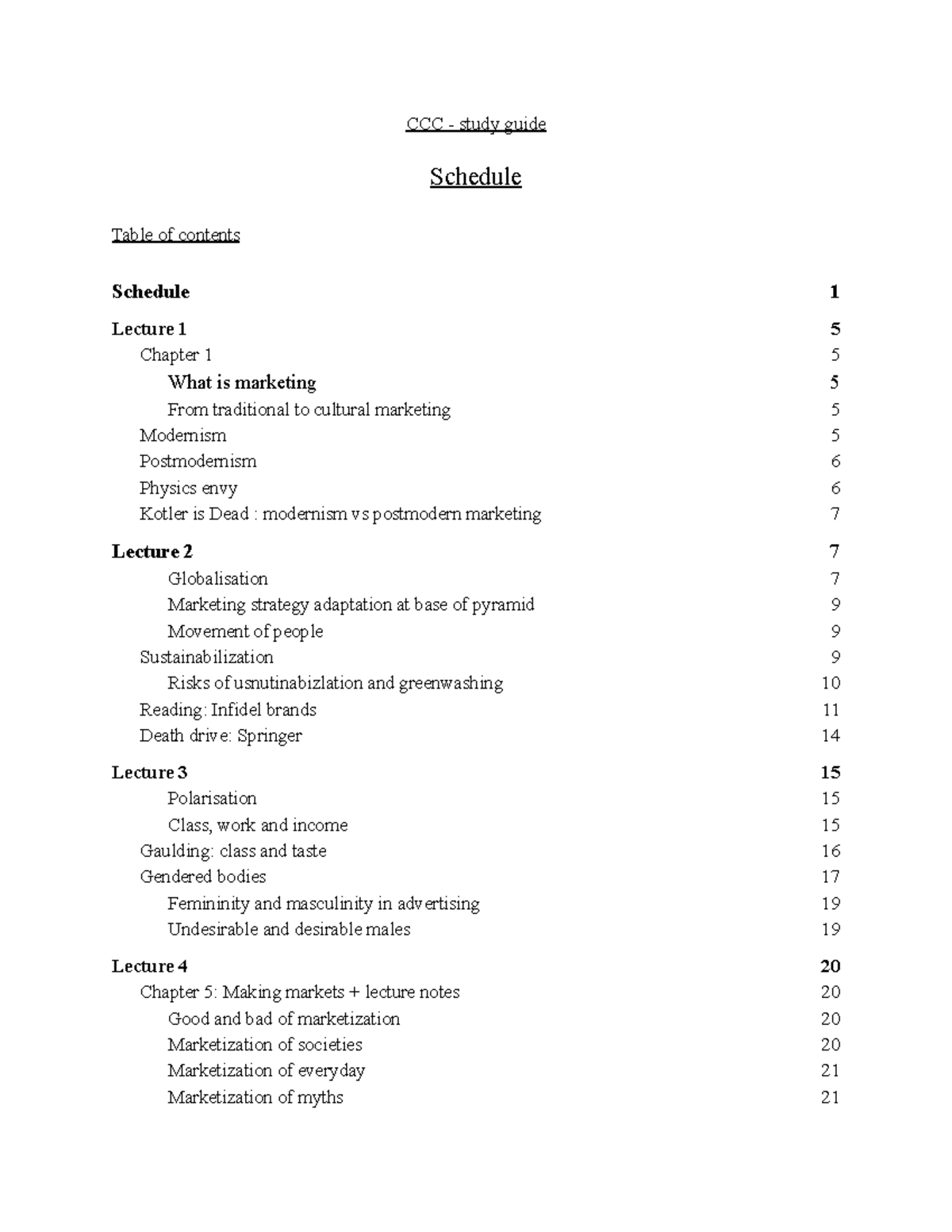 Unboxing marketing notes - CCC - study guide Schedule Chapter one book ...