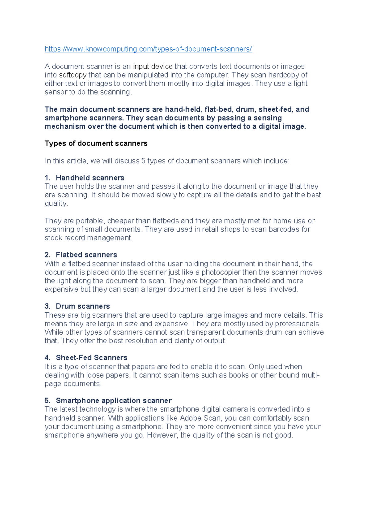 Scanners - Yes - knowcomputing/types-of-document-scanners/ A document ...