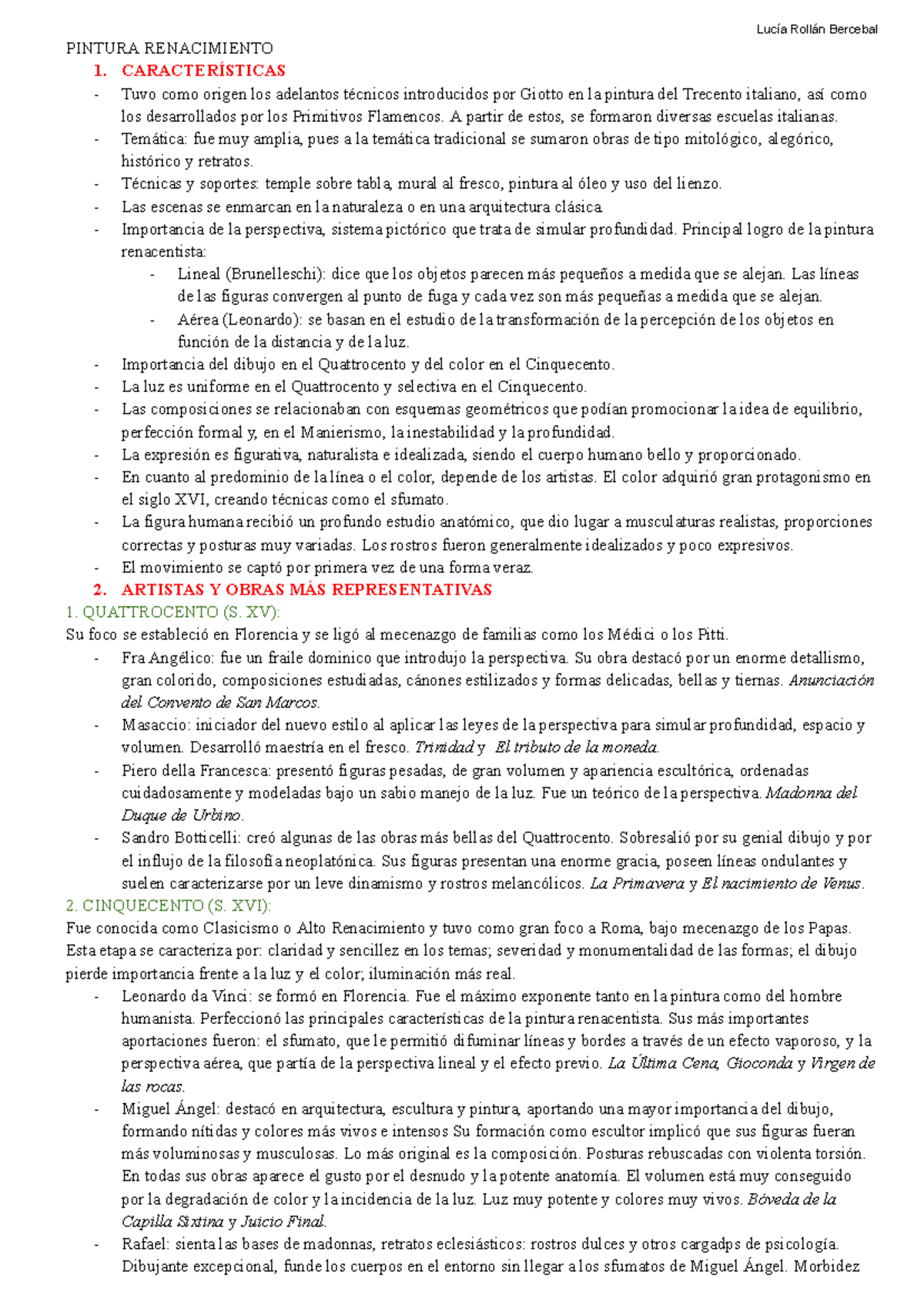Cinquecento Italiano + Quattrocento EN Pintura - Lucía Rollán Bercebal ...