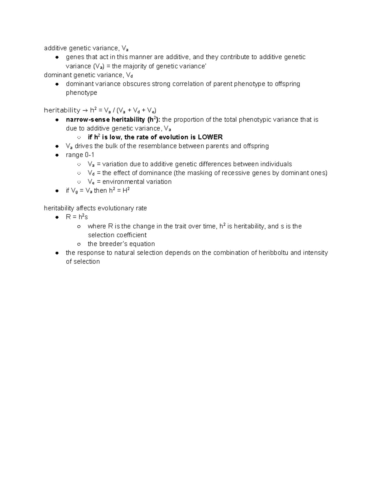 bsc-385-12-lecture-notes-12-additive-genetic-variance-va-genes