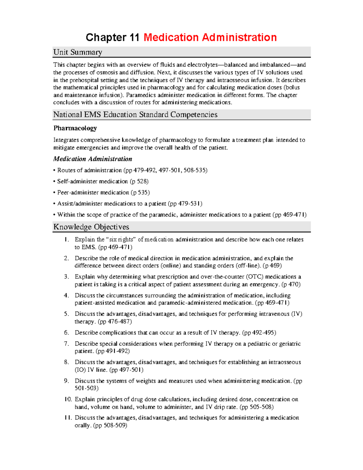 Ch11 Medication Administration - Chapter 11 Medication Administration ...