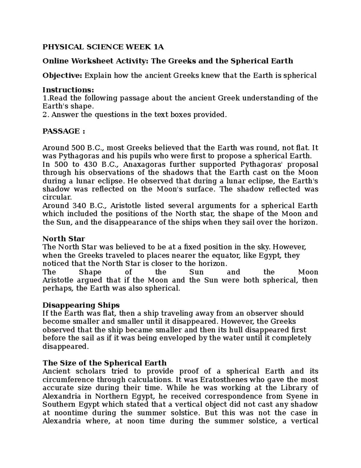 Physical Science Activity sheet 1 Q2 - PHYSICAL SCIENCE WEEK 1A Online ...