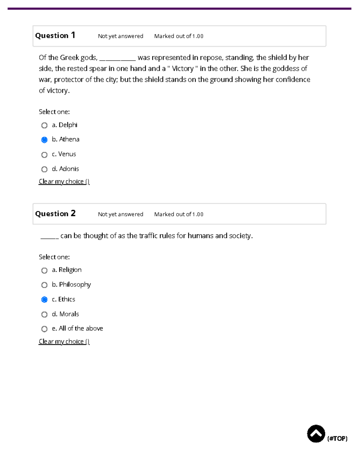 PHIL 1402 Final Exam - All 30 questions, with answers but ungraded, for ...