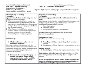 Guided Reading Day 1 Plan Template 1 TE 331 - Fluent Guided Reading ...