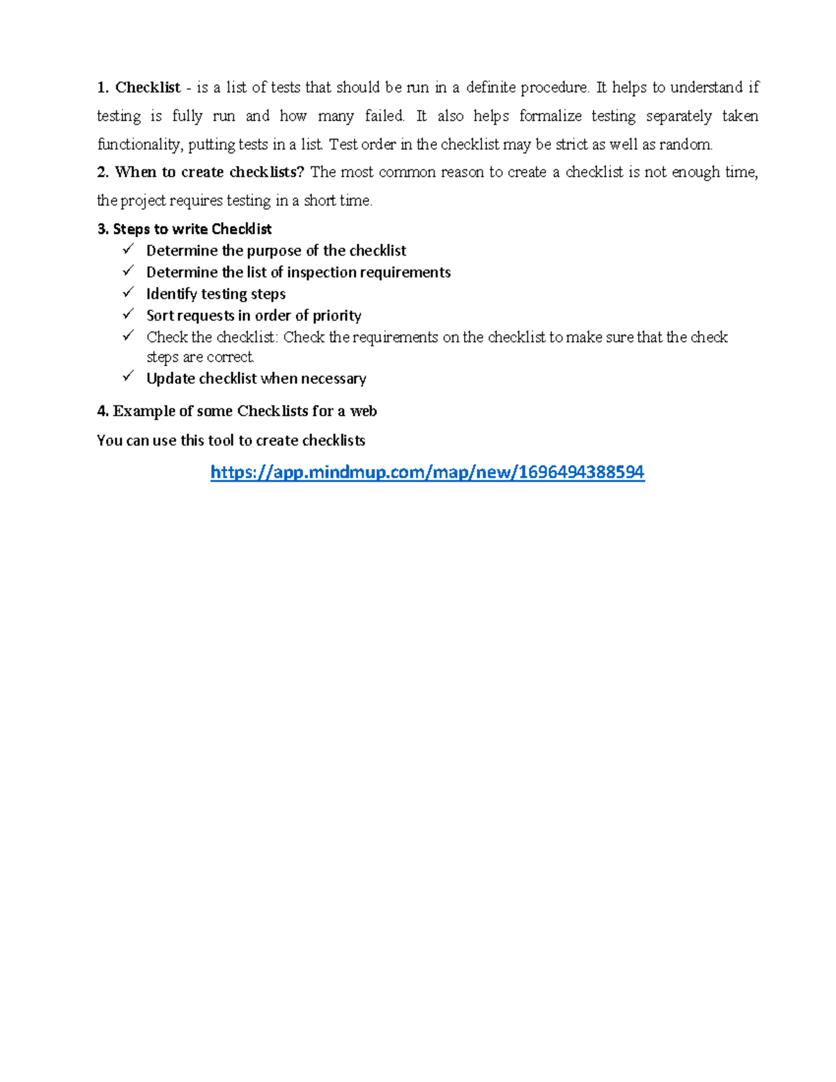 66423 e451612764 fb506e5eb Guide to write a checklist - 1. Checklist ...