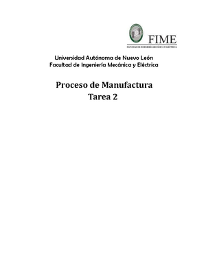 A9 E2 - ACTIVIDAD #9 PROCESOS DE MANUFACTURA - PROCESOS DE MANUFACTURA PROYECTO INTEGRADOR ETAPA ...