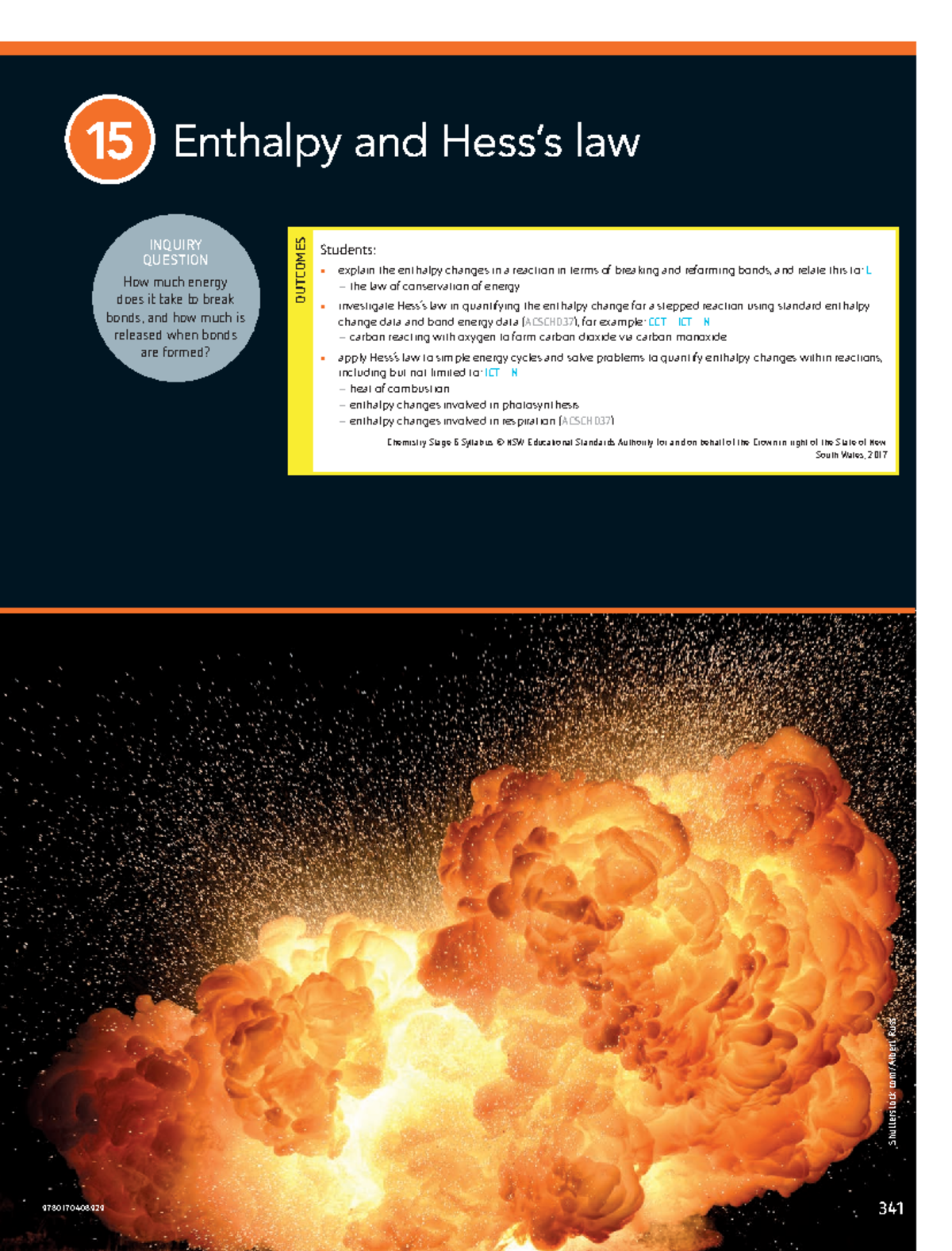 Chapter 15 enthalpy and hess's law - 9780170408929341 Shutterstock ...