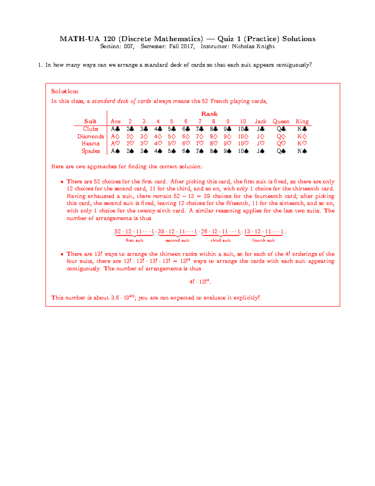 Quiz1 practice - MATH-UA 120 (Discrete Mathematics) — Quiz 1 (Practice ...