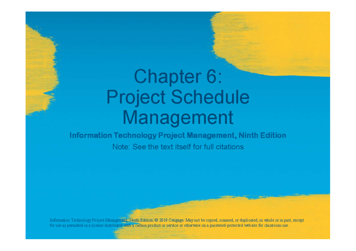 Ch-6 Time Management - Chapter 6: Project Schedule Management ...