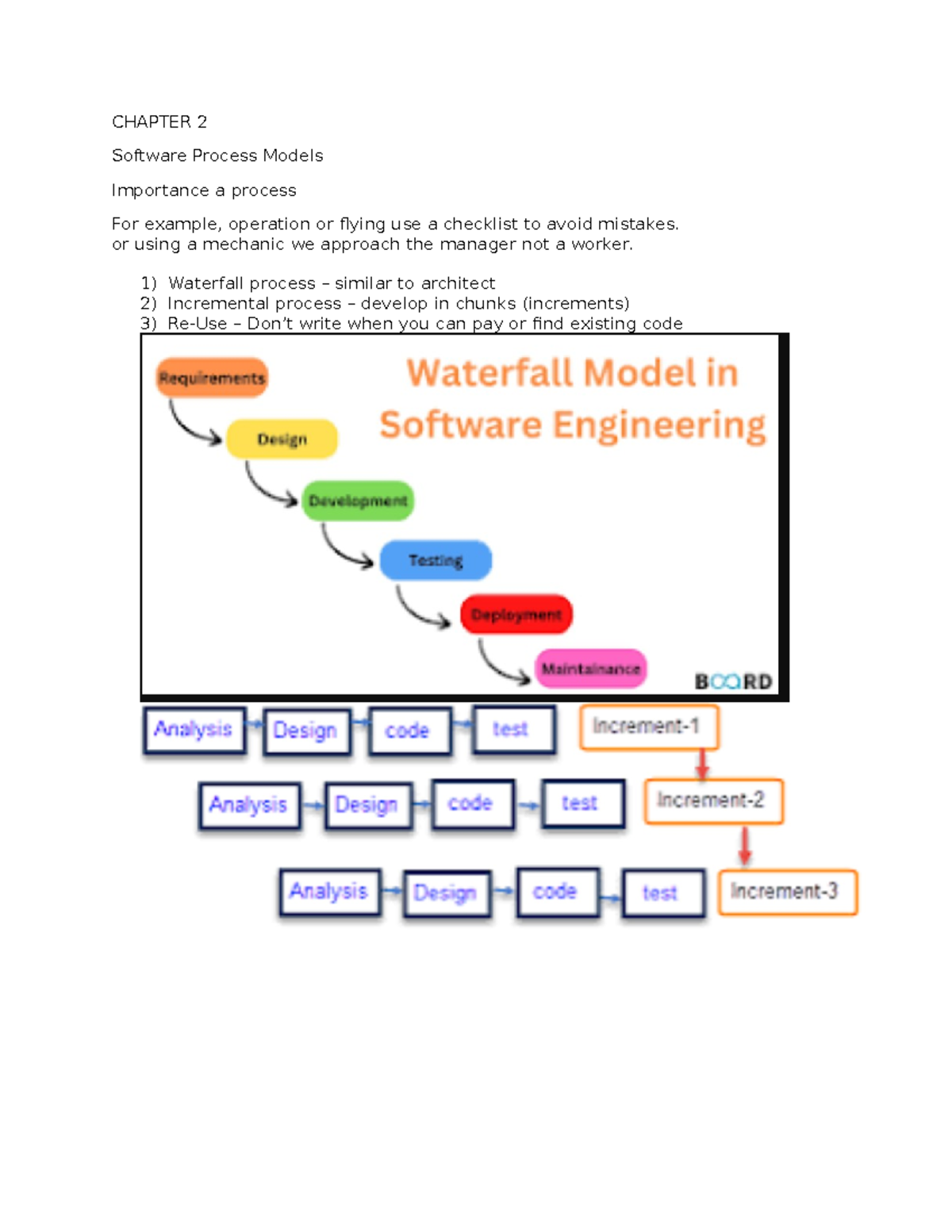 Chapter 2 spring 232 class 5 - CHAPTER 2 Software Process Models ...
