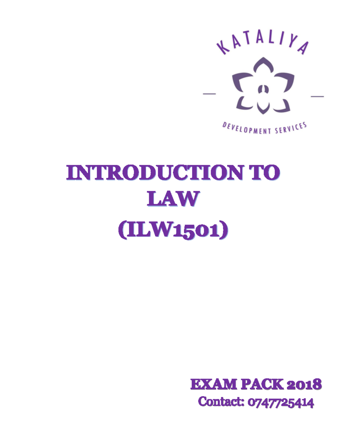 ILW1501 2018 Exampack Q&A - ILW1501 - Unisa - Studocu