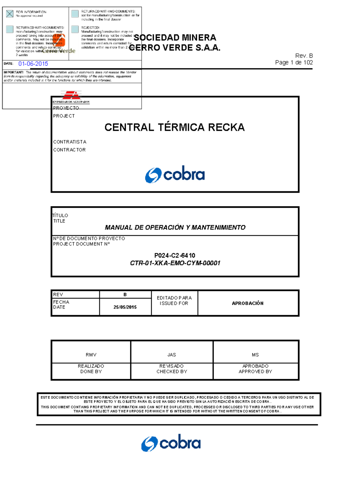 CTR-01-XKA-EMO-CYM-00001-B- Manual DE Operaciën Y Mantenimiento ...