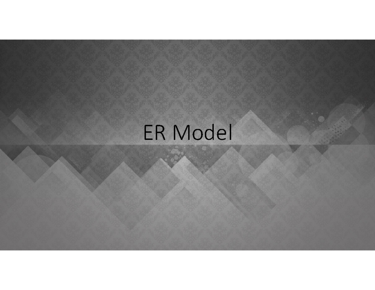 ERModel - ER Model What is an ER model? A conceptual and pictorial way ...