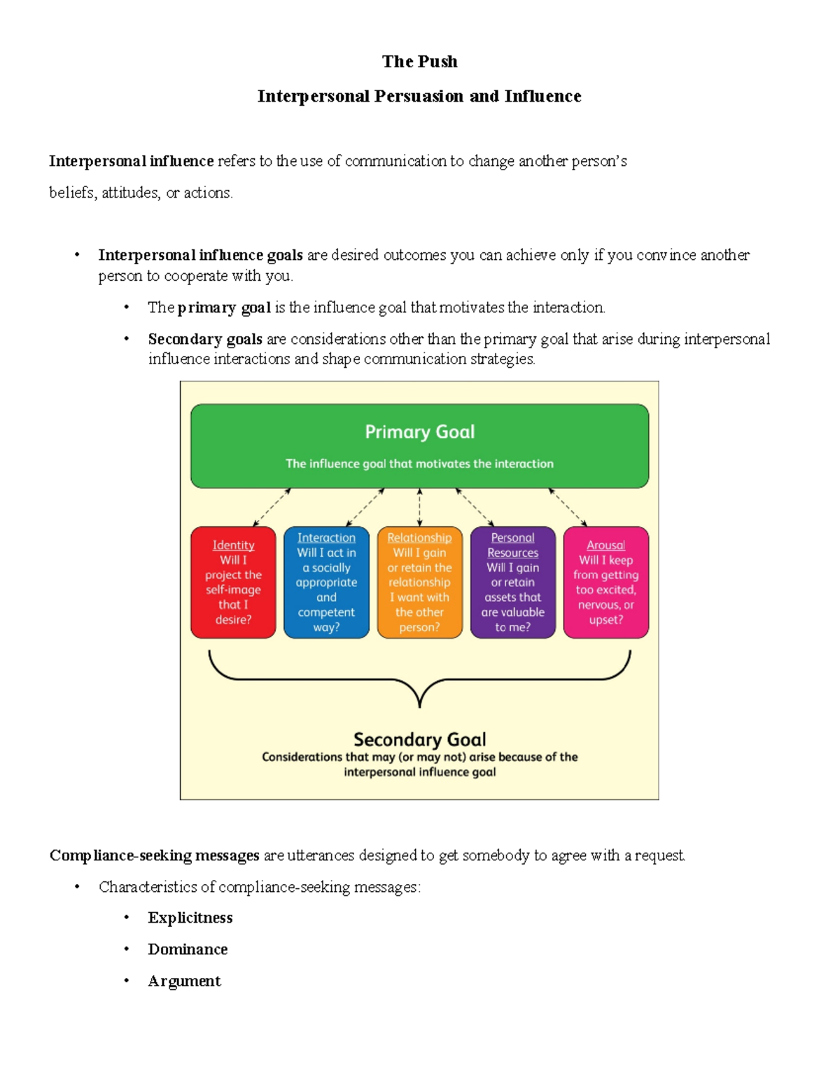 The Push Ch 11 Interpersonal Influence - The Push Interpersonal ...