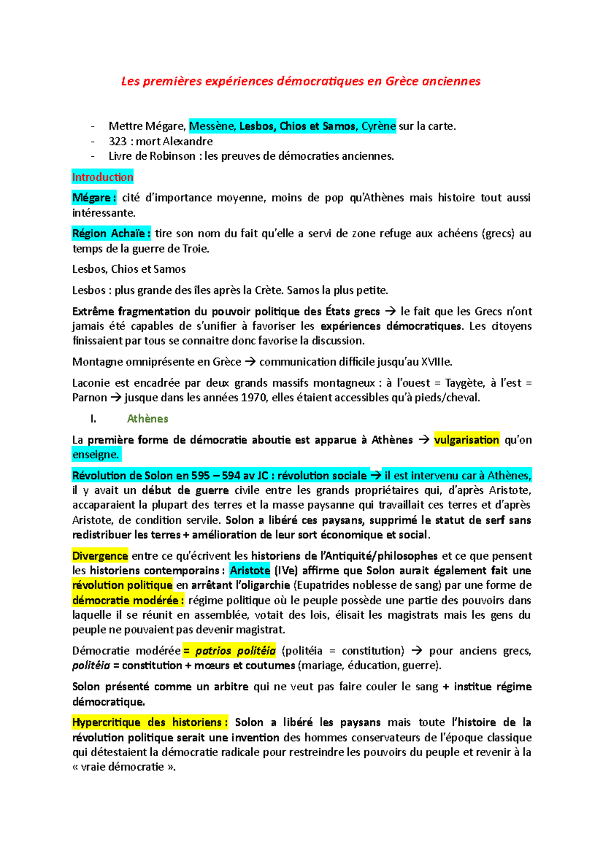 CM2 Les premieres traces de democratie en Grece - Les premières ...
