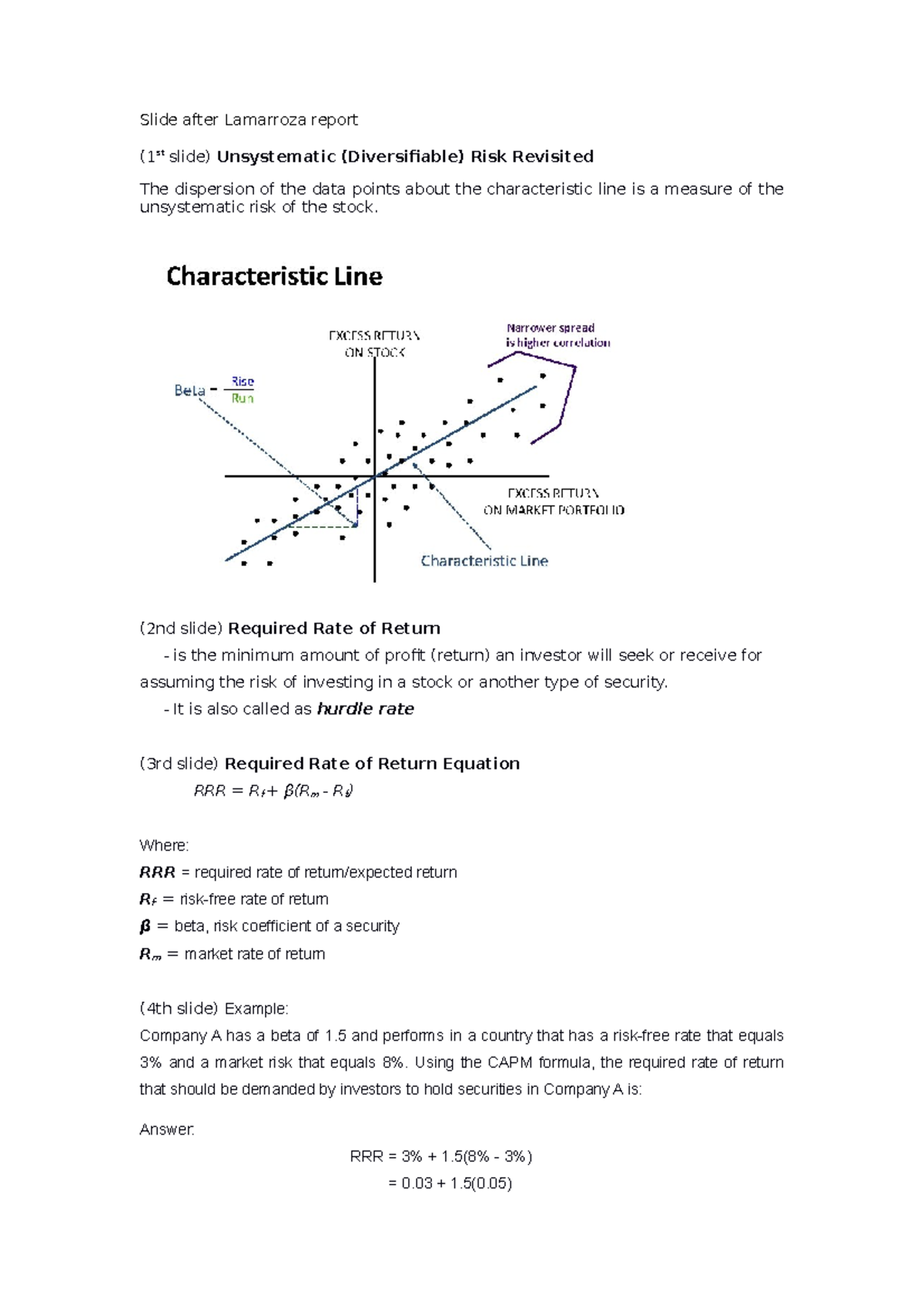 CAPM - 2nd part - n/a - Slide after Lamarroza report (1st slide ...