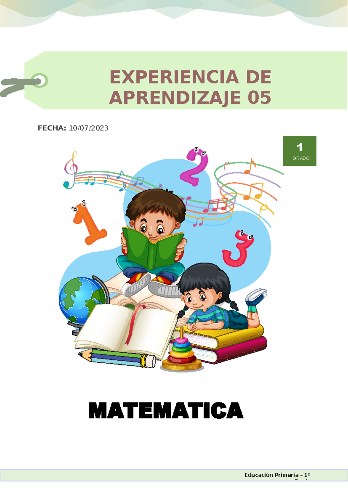MAT 1° - Sesión 10 DE Julio - Educación Primaria – 1º MATEMATICA ...
