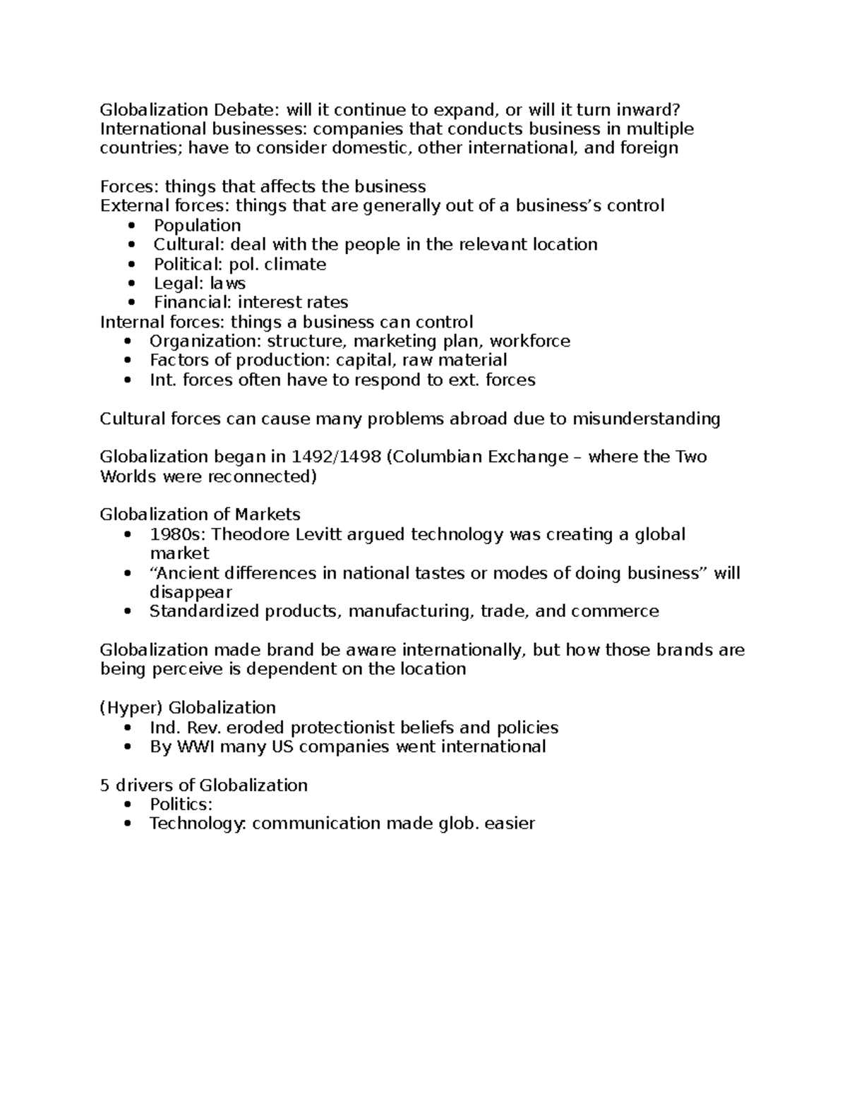 International business - Globalization Debate: will it continue to ...