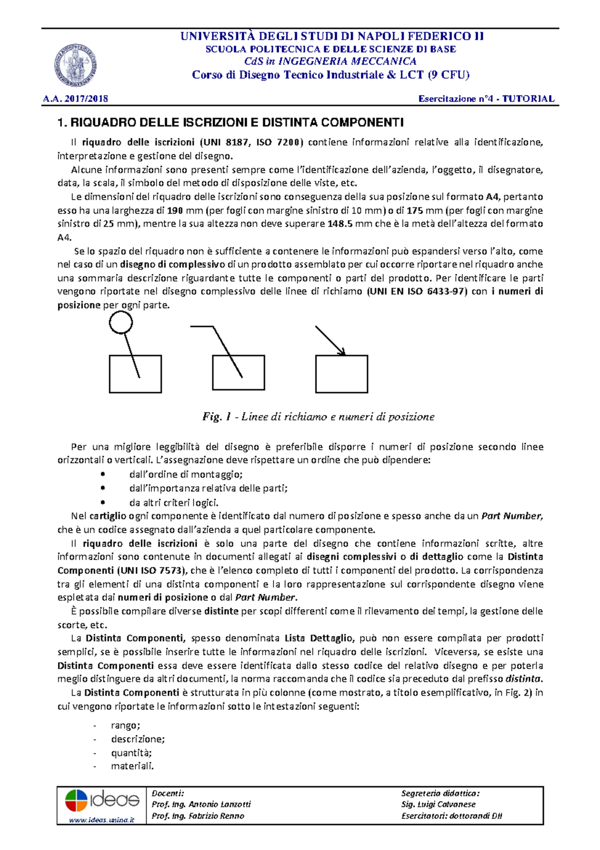 Es04 Tutorial - Esercizi per casa - SCUOLA POLITECNICA E DELLE SCIENZE ...