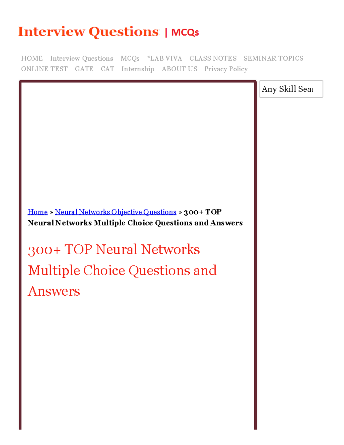 300+ TOP Neural Networks Multiple Choice Questions and Answers - A 3-input neuron is trained to ...