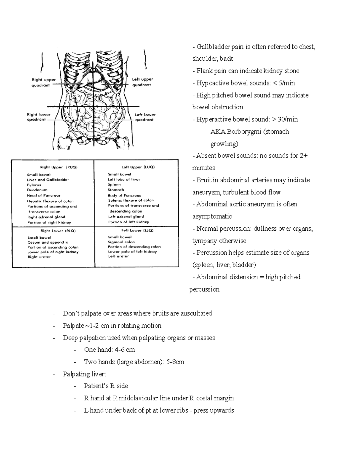 GI & Renal Lecture Notes - Gallbladder pain is often referred to chest ...