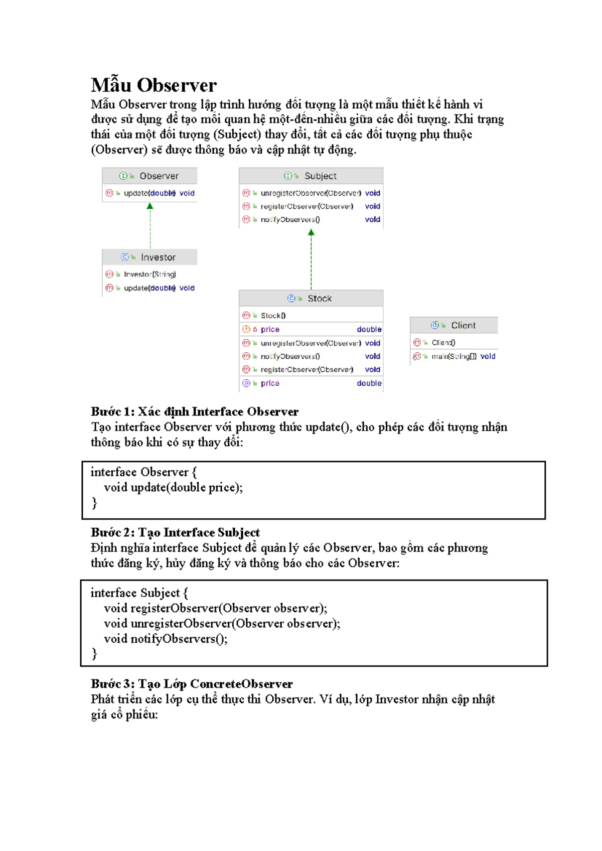 Observer 1 - mẫu command - Mẫu Observer Mẫu Observer trong lập trình ...