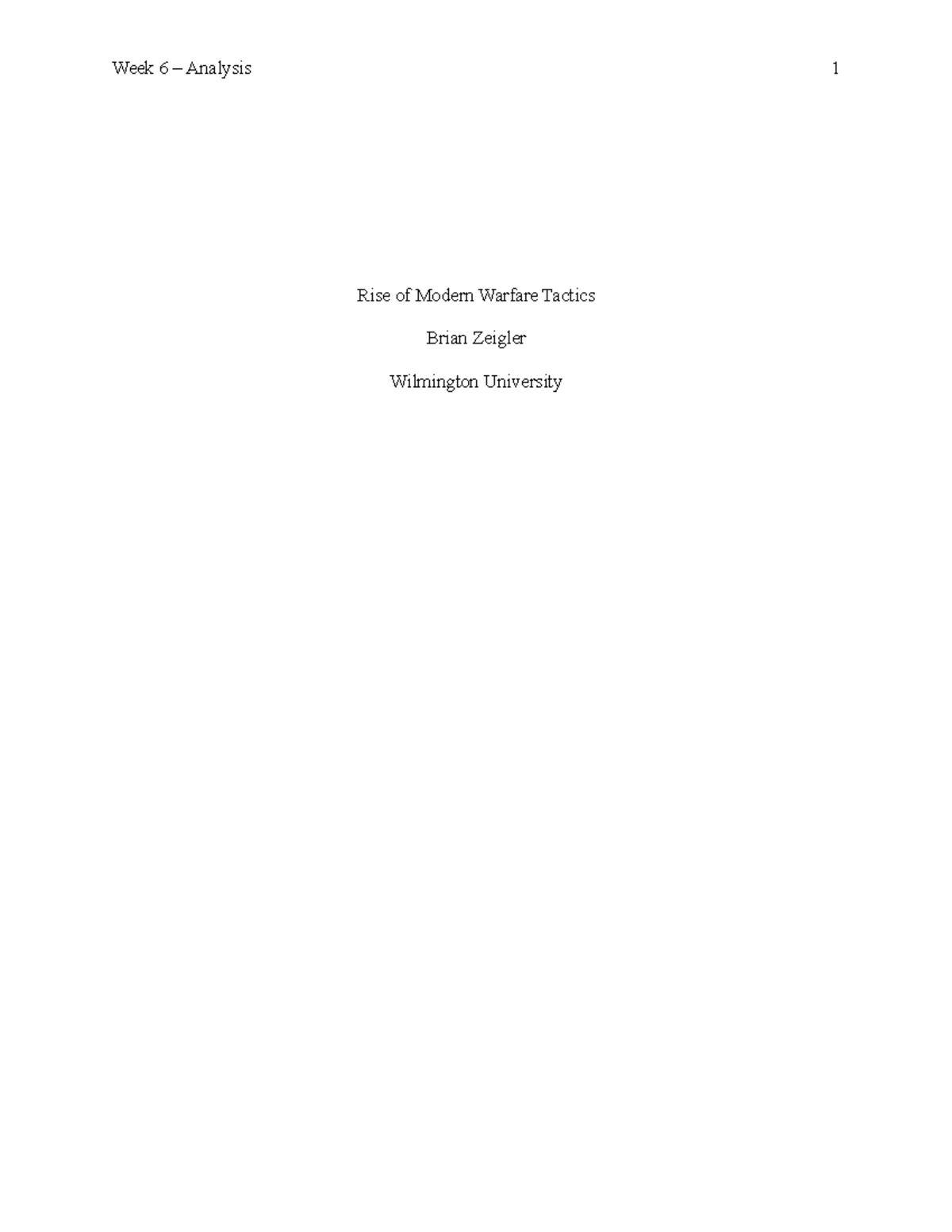 Rise of Modern Warfare - Grade: A - Rise of Modern Warfare Tactics ...