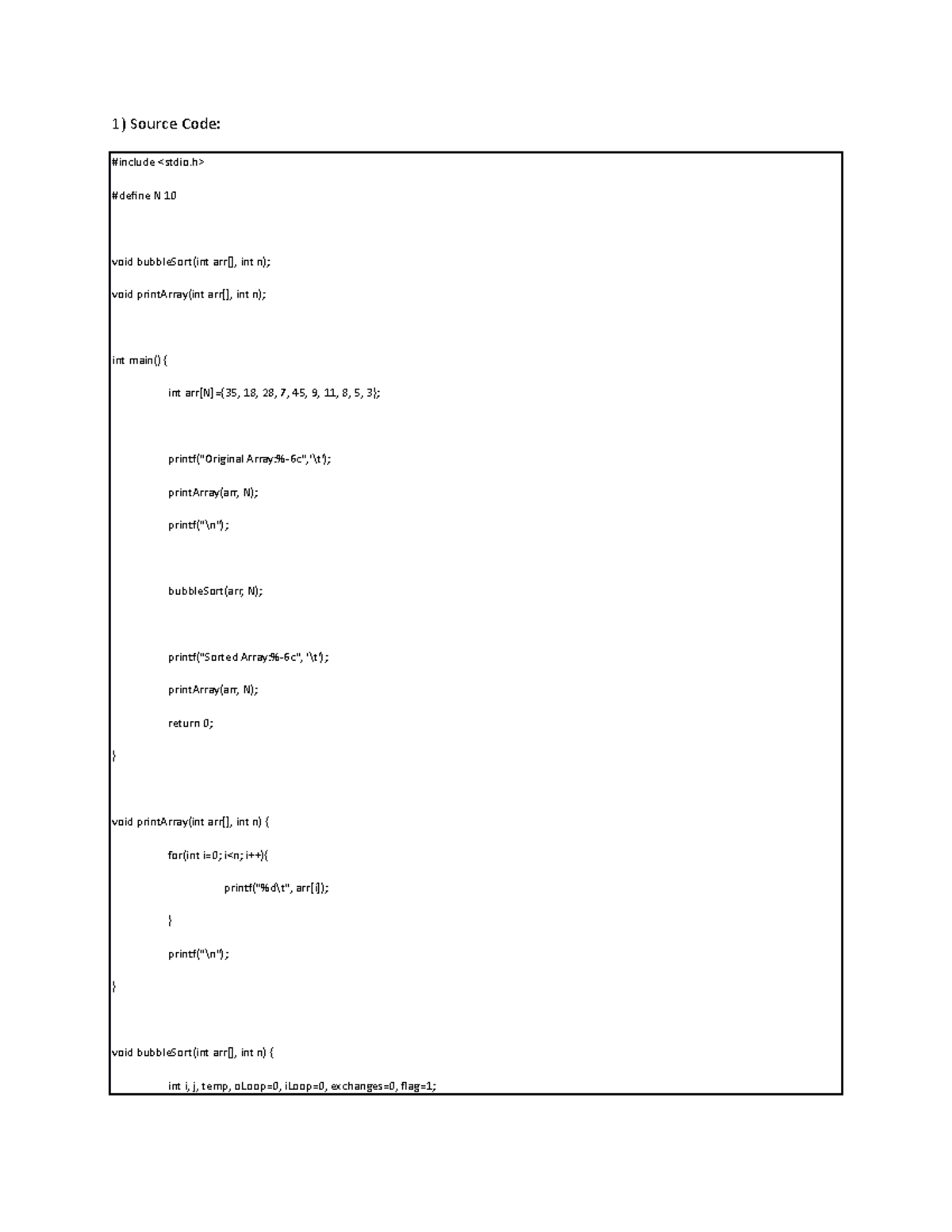 BCSL 045 Solved Assignment 2021-22 - 1) Source Code: #include #define N 10 void bubbleSort(int ...