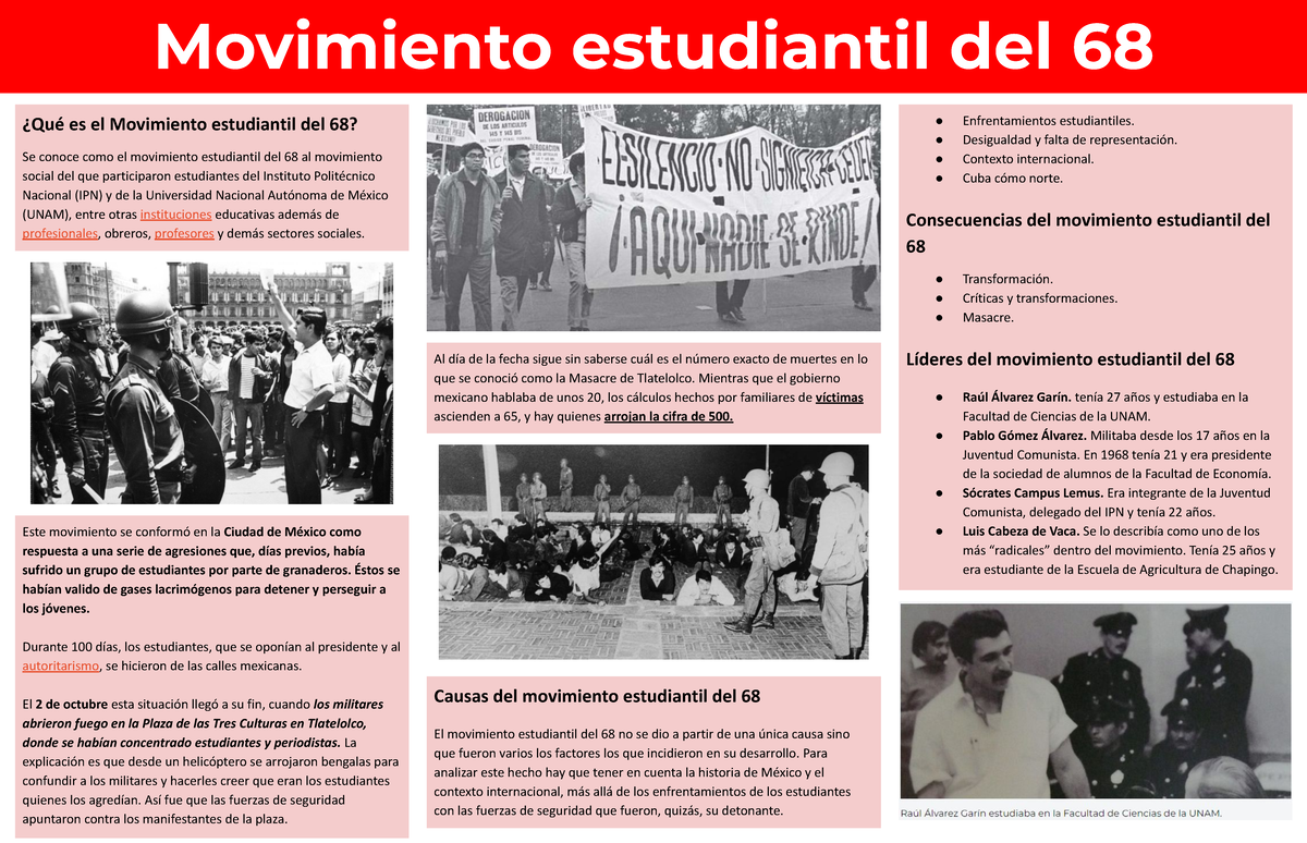 Movimiento Estudiantil Del 68 Este Movimiento Se Conformó En La
