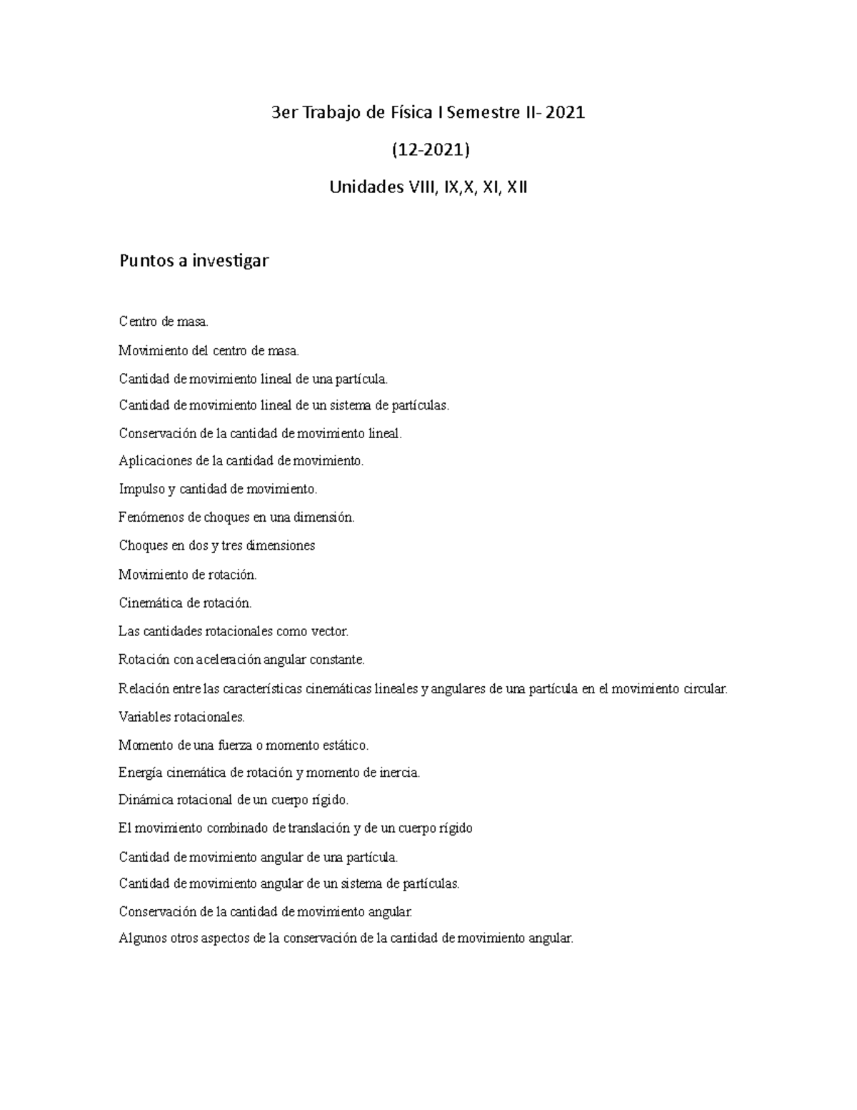 3er Trabajo de Física I Semestre 1-2021 - Física II - UNEFA - Studocu