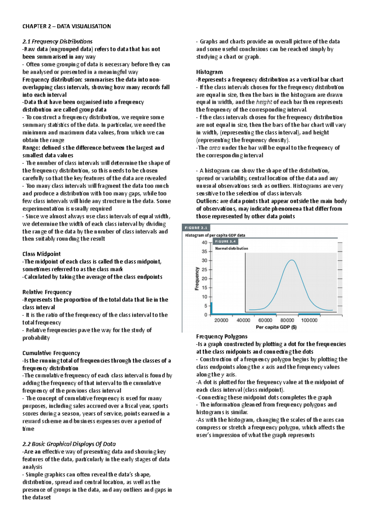 Chapter 2 – DATA Visualisation - CHAPTER 2 – DATA VISUALISATION 2 ...