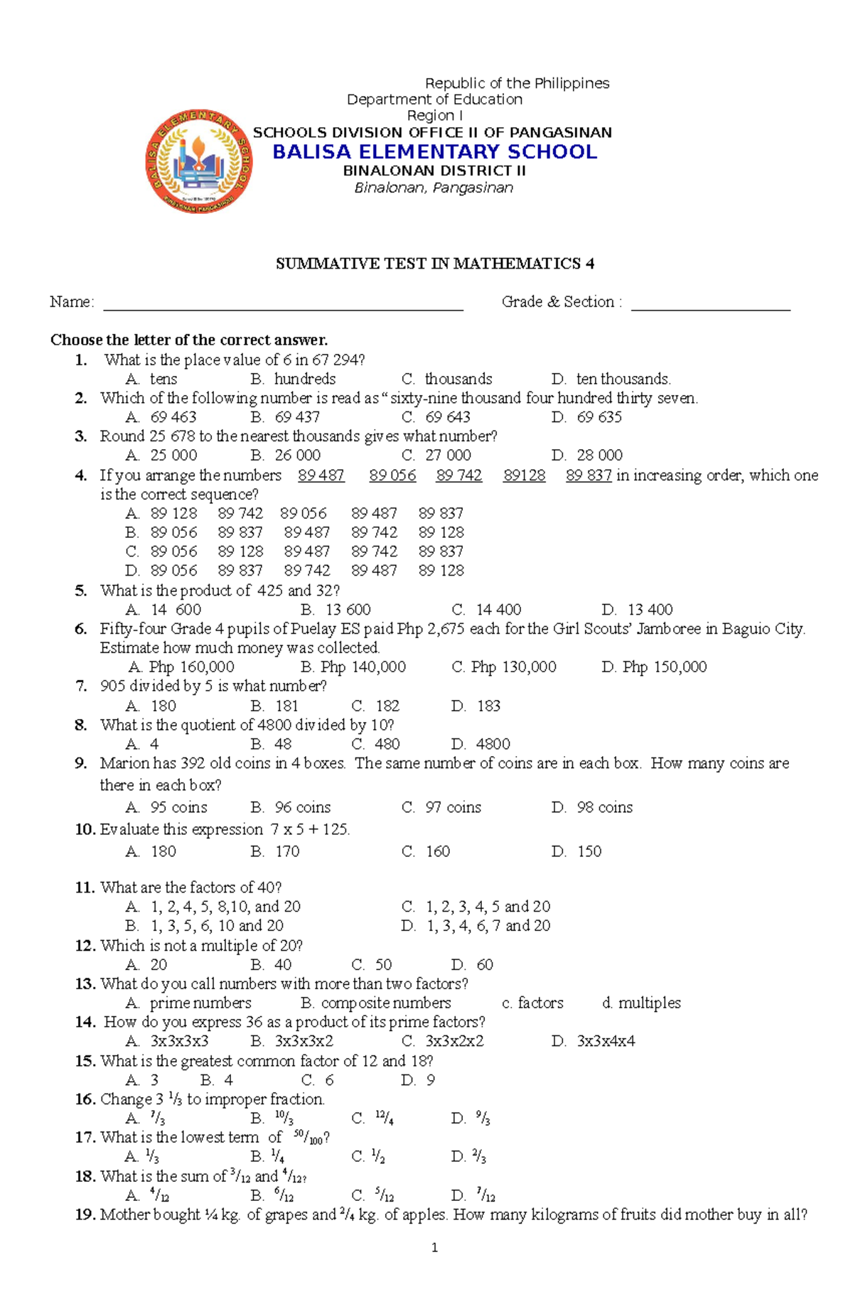 Summative-TEST-IN-MATH4 Final - Republic of the Philippines Department ...