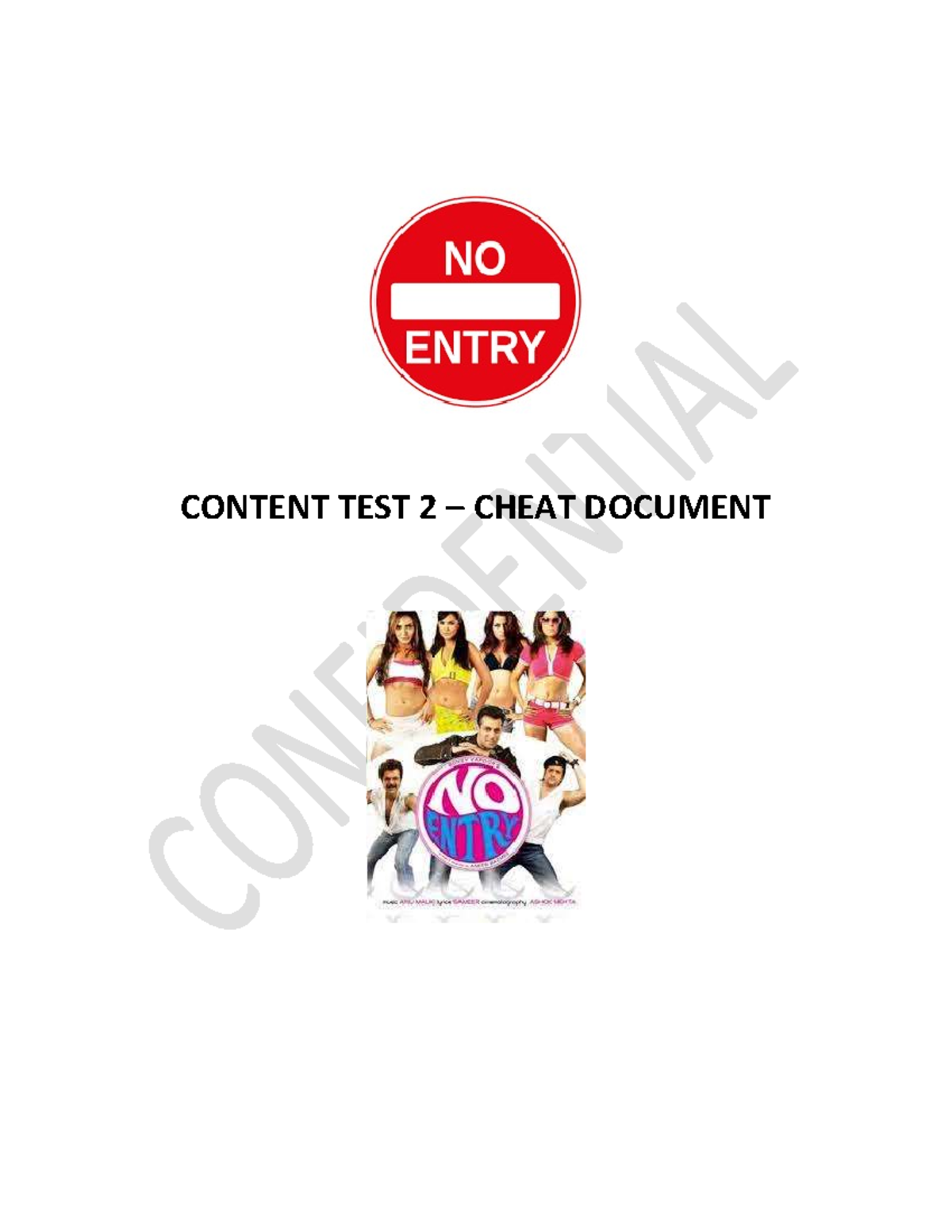 Content TEST 2 Revision - CONTENT TEST 2 – CHEAT DOCUMENT CONTENTS PAGE ...
