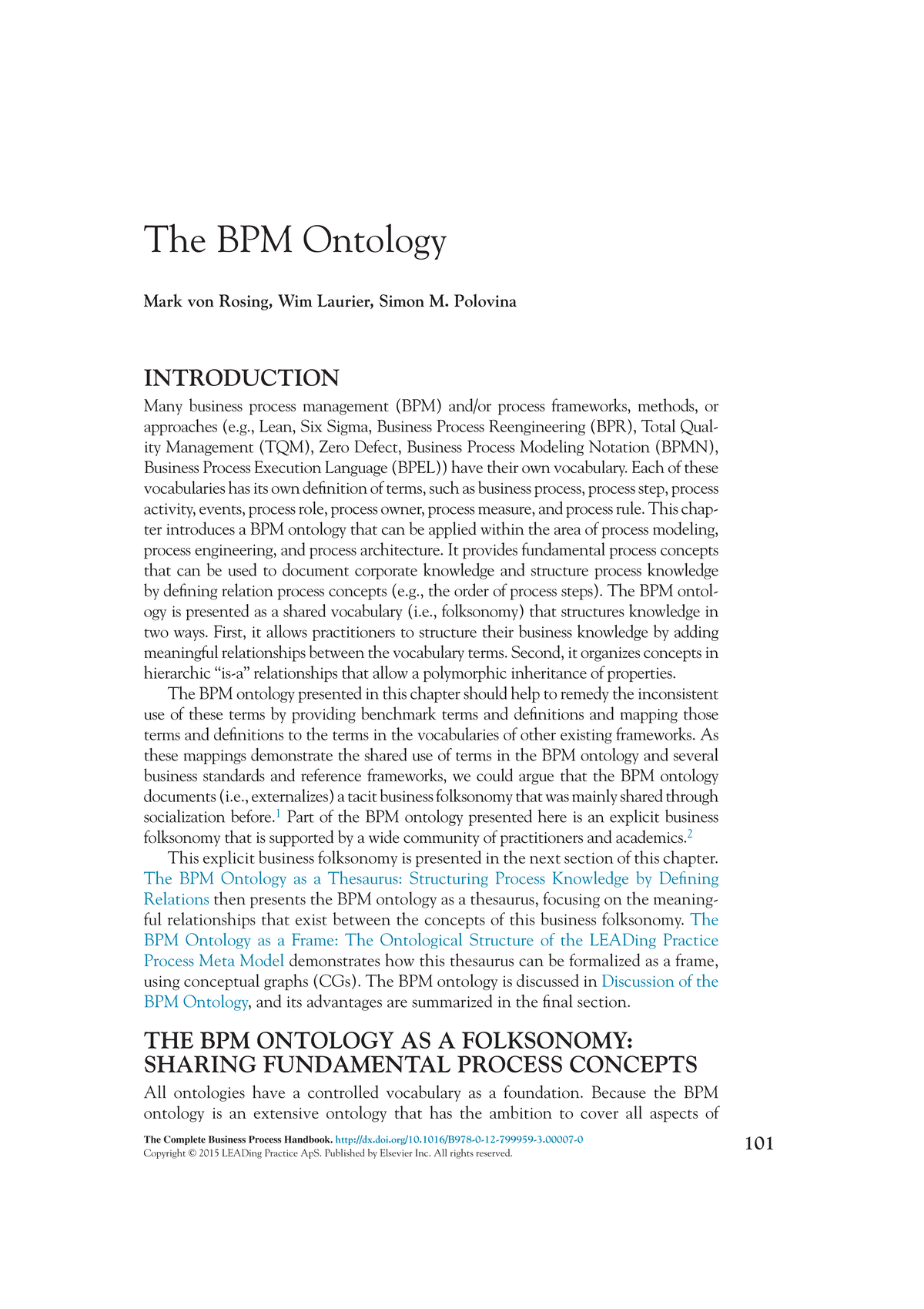 Business Process Ontology - 101 The Complete Business Process Handbook ...