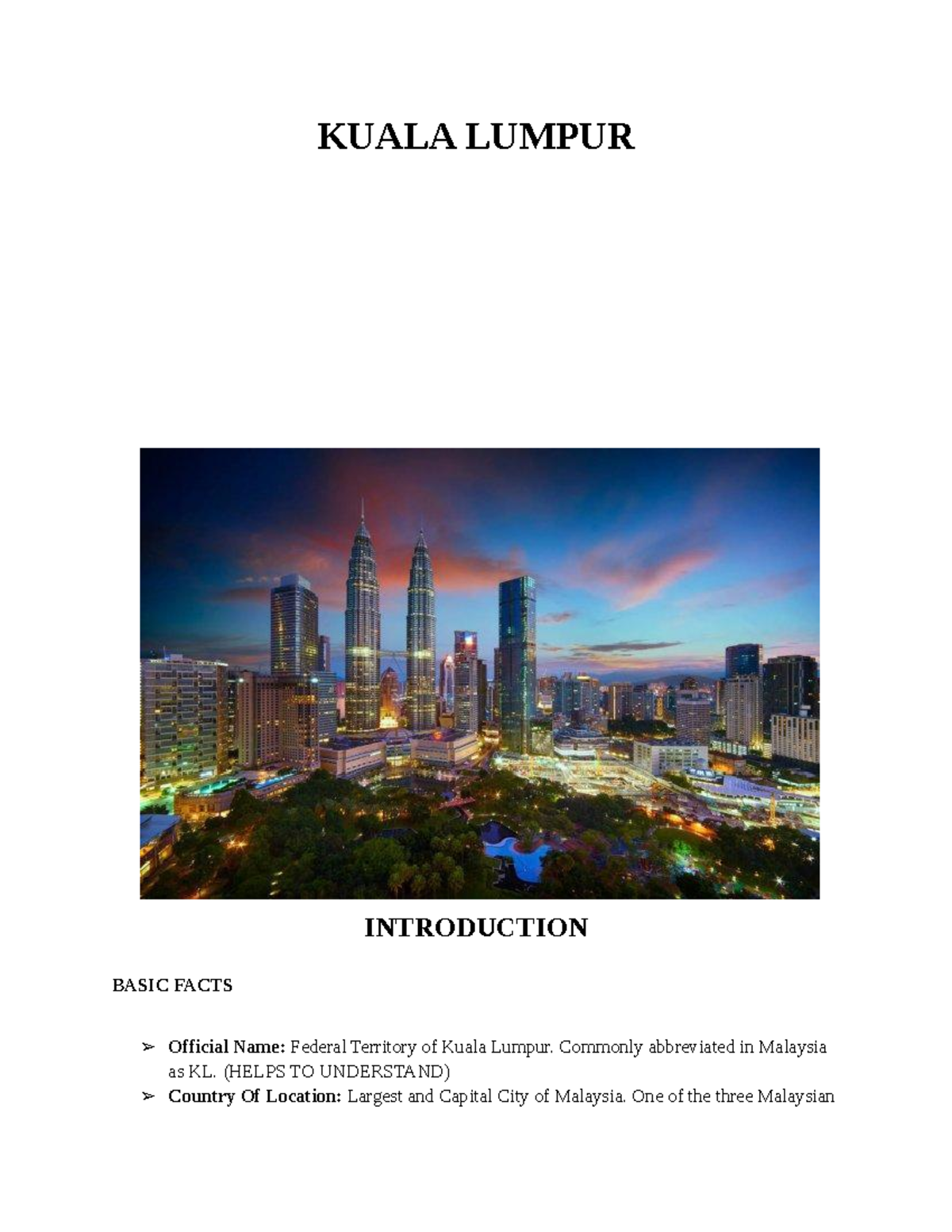 Everything you need to know about Kuala Lumpur's insights - KUALA ...