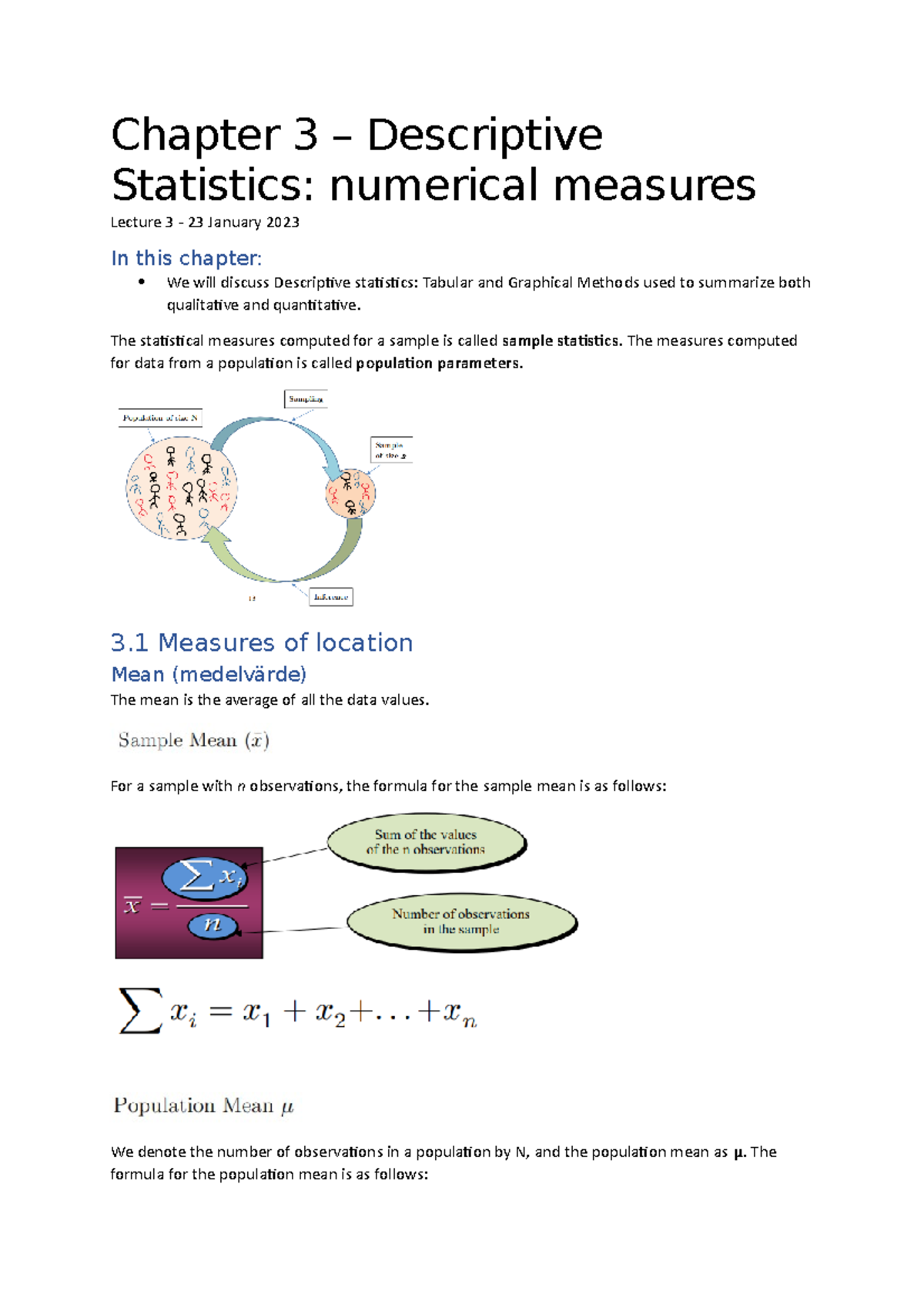 Föreläsning 3 - Alemu. På engelska. - Chapter 3 – Descriptive ...