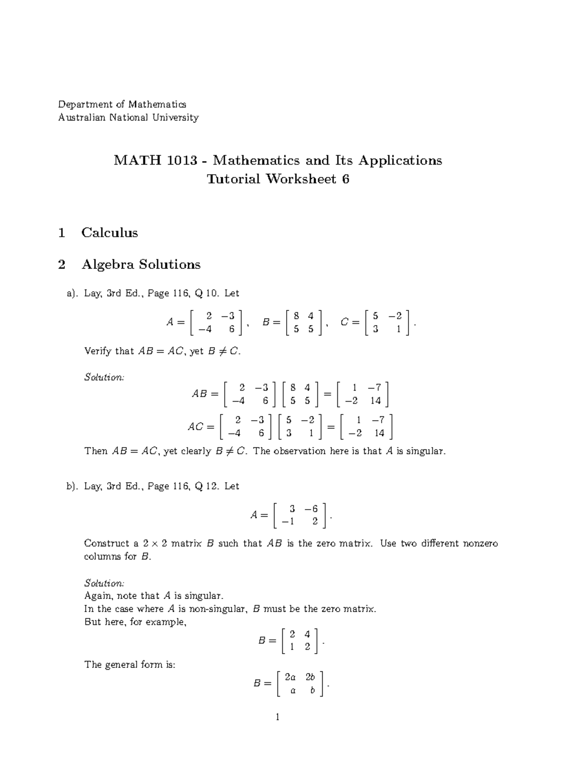 Tut 6 2018 algsol - dececedc - Department of Mathematics Australian ...