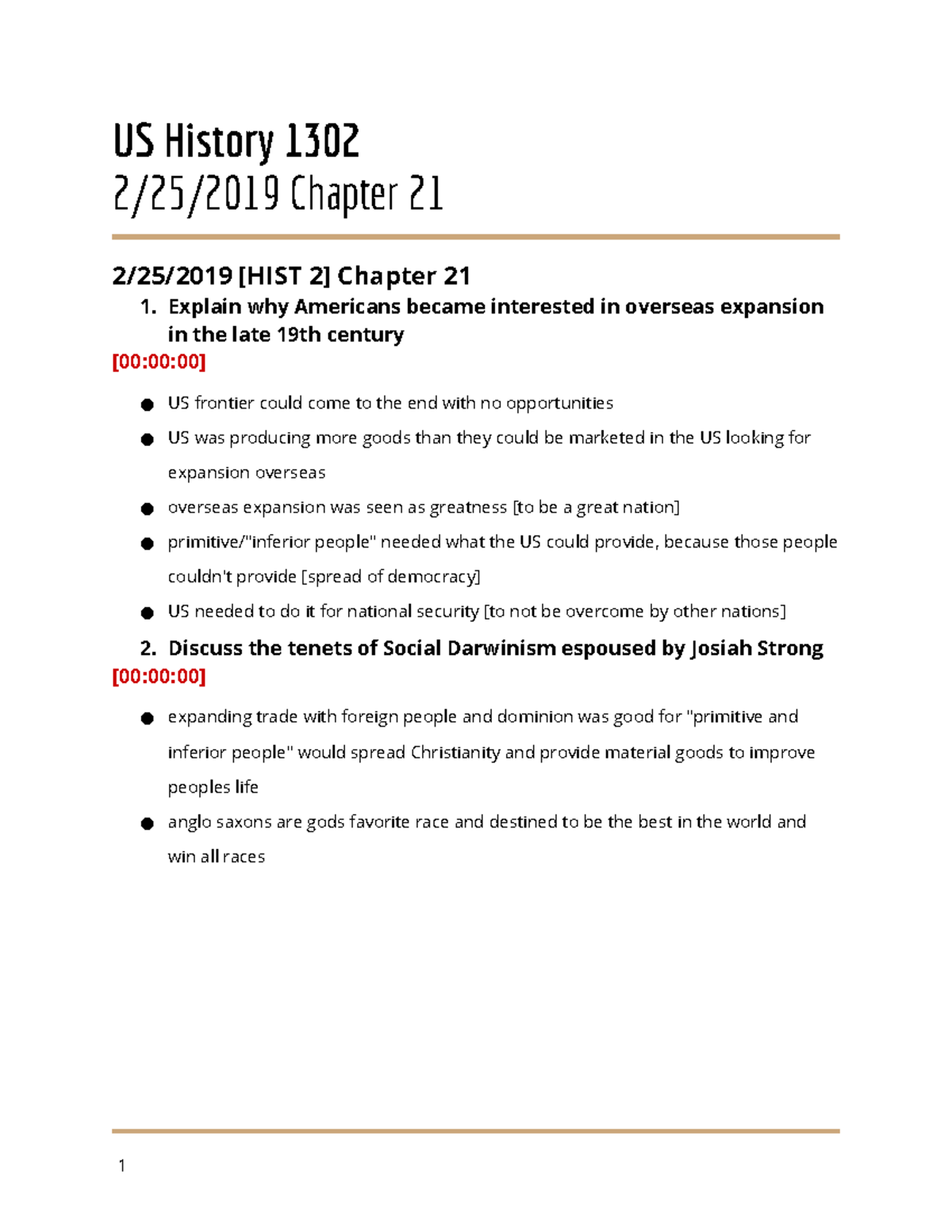 Chapter 21 Professor Roberts - US History 1302 2/25/2019 Chapter 21 2 ...