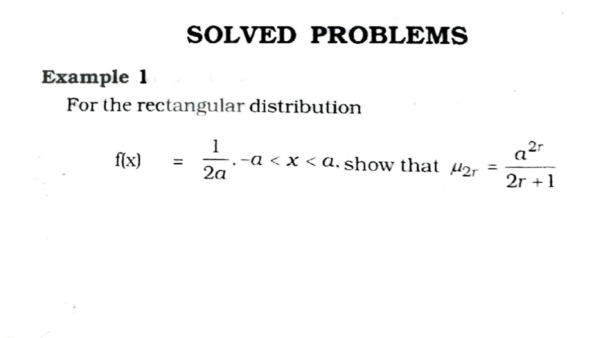 Solved problems standard distributions - SOLVED PROBLEMS Example 1 For ...