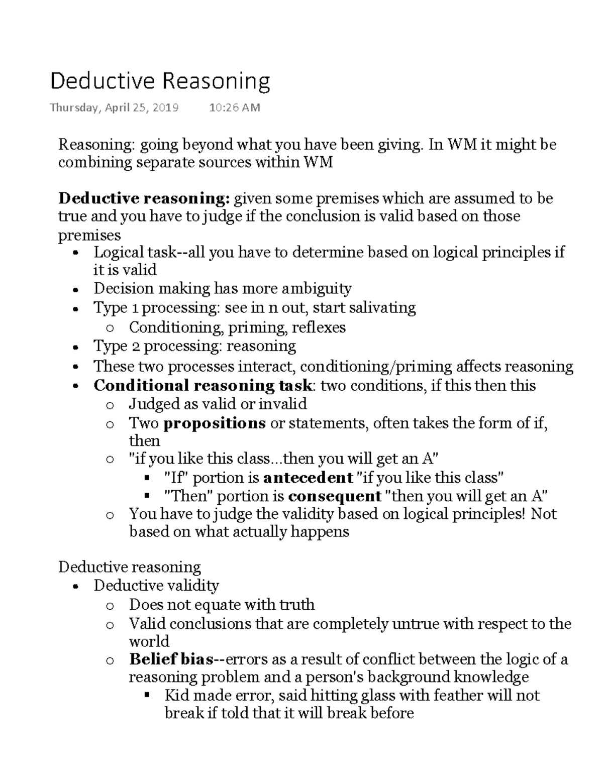 Deductive Reasoning Lecture Notes 16 Warning Tt Undefined Function 32 Reasoning Going