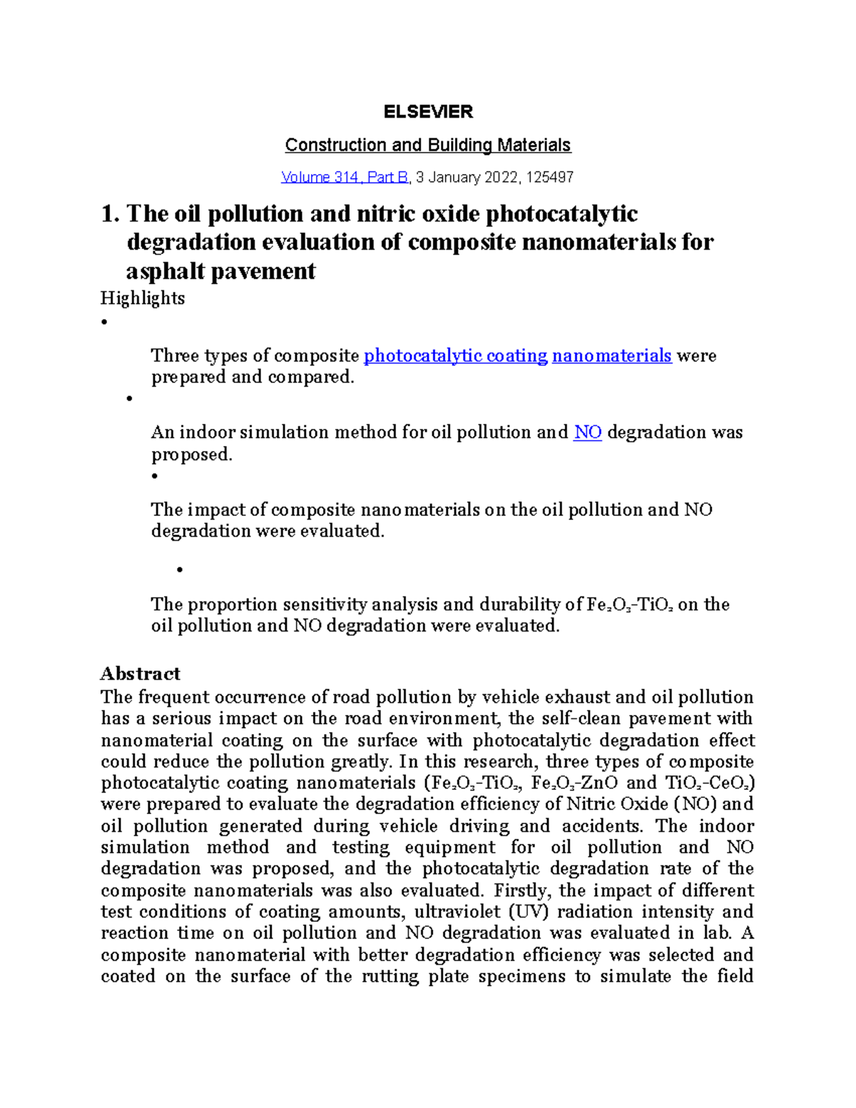 NANO Material - As above - ELSEVIER Construction and Building Materials ...