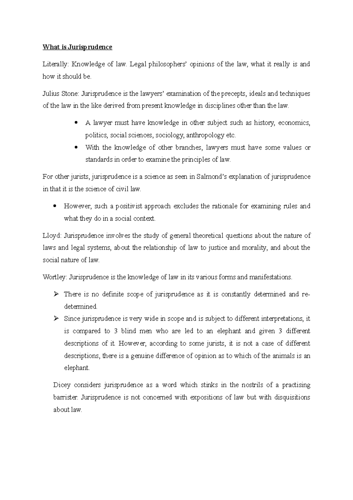 Law of Jurisprudence 1 - What is Jurisprudence Literally: Knowledge of ...