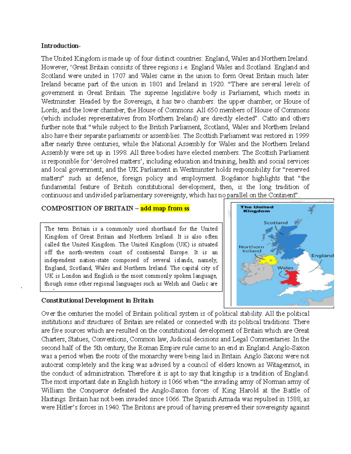 Britain political economic social conditions in comparative perspective ...